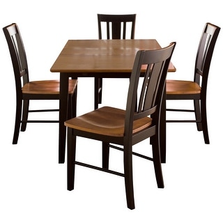 Solid Wood Black/ Cherry 5-piece Dining Set - On Sale - Bed Bath & Beyond - 9362607