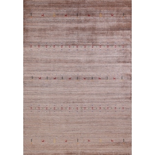 Gabbeh Oriental Area Rug Living Room Hand-Knotted Wool Carpet - 8'1" x ...