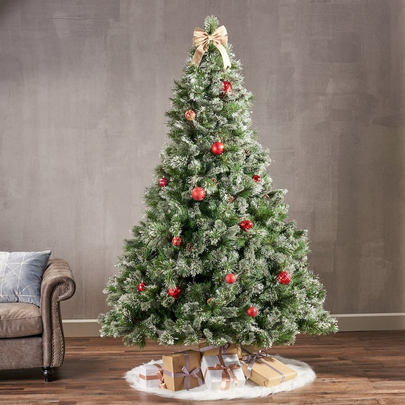Christopher Knight Home 7-ft Snow Flocked Artificial Christmas Tree ...