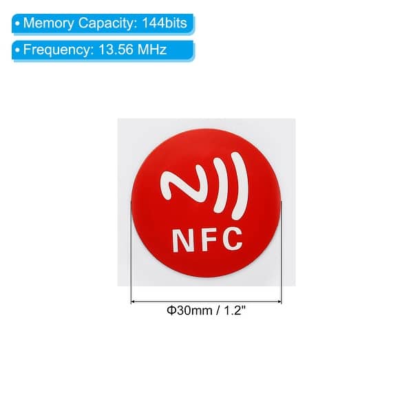 20Pcs NFC Stickers NFC213 Tag Sticker 144 Bytes Blank Round NFC Tags ...
