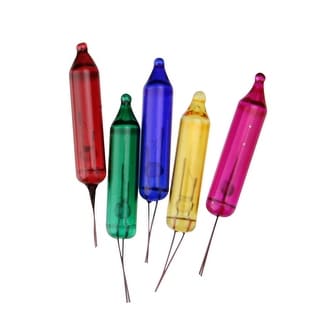 25-Count Multi-Color Push-In Mini Christmas Replacement Bulbs, 2.5 Volt ...