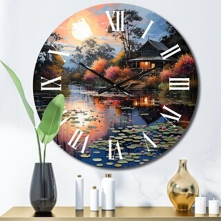 Designart "Lakehouse Shades Of Tranquility" Landscapes Oversized Wall ...