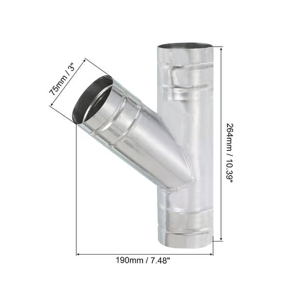 3 Way Duct Splitter Y Connector Air Vent Duct Hose Exhaust Pipe Joint ...