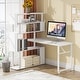 L-Shaped Rotating Computer Desk with 5 Shelves Bookshelf - Bed Bath ...