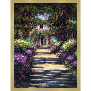 La Pastiche Garden Path at Giverny with Semplice Specchio Frame ,40"x ...