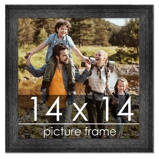 14x14 Distressed/Aged Black Wood Picture Square Frame - Bed Bath ...