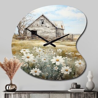 Designart - Farmhouse Quiet Retreat II - Farm Large Wall Clock in ...