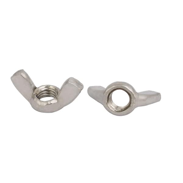 M8 Thread 1.25mm Pitch 304 Stainless Steel Wingnut Butterfly Nut 5pcs ...