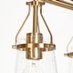 Haye Modern Gold Brass 5-Light Chandelier Seeded Glass Kitchen Island ...
