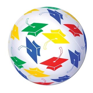 Pack of 12 Novelty Multi-Colored Graduation Cap Beach Ball 16" - Bed ...