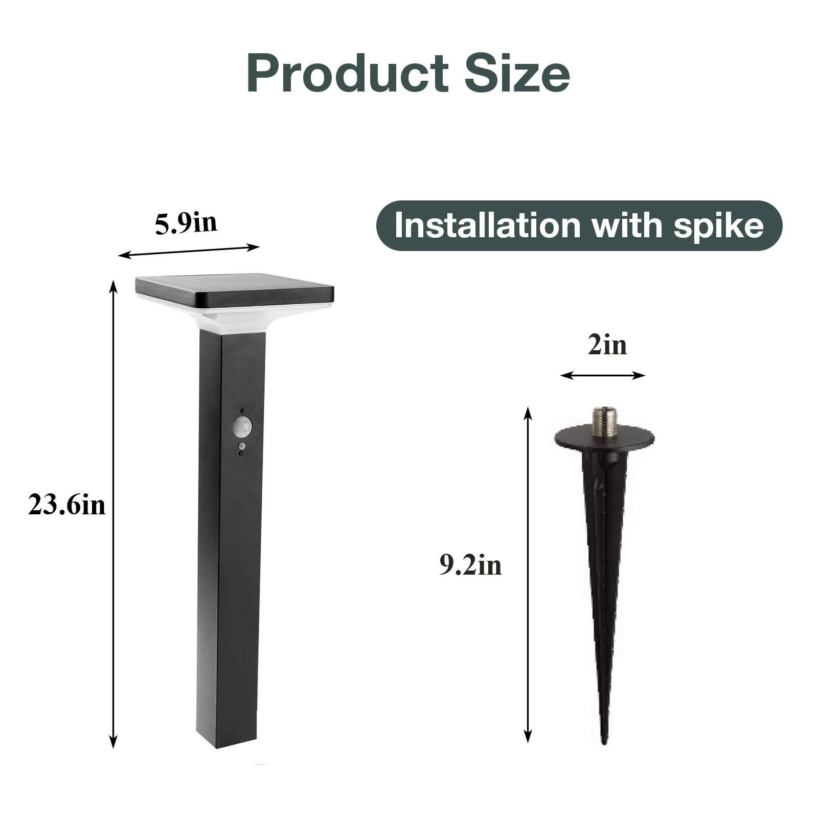 Inowel Solar Outdoor Light Pathway Garden Dusk to Dawn with Stake 2218 ...