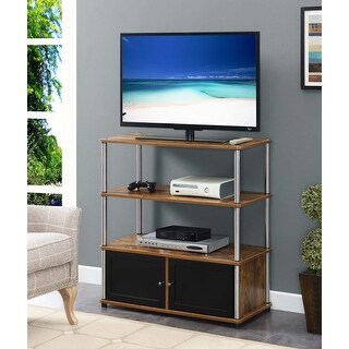 Designs2Go Highboy TV Stand with Storage Cabinets and Shelves for TVs ...