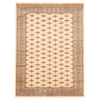 ECARPETGALLERY Hand-knotted Finest Peshawar Bokhara Beige Wool Rug - 6 ...