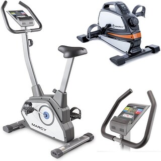 Marcy Magnetic Resistance Upright Exercise Bike w/ Magnetic-Mini Cycle ...