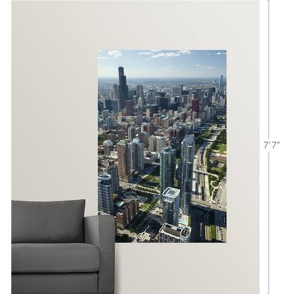 "Aerial view of a city, Willis Tower, Lake Shore Drive, Chicago, Cook ...