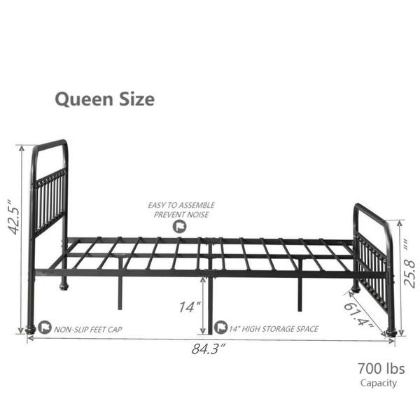 Steel Metal Platform Bed - Bed Bath & Beyond - 36603821