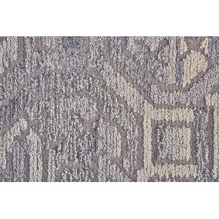 10' Gray Ivory And Taupe Round Wool Abstract Tufted Handmade Area Rug ...