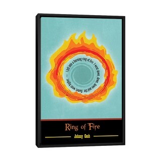 iCanvas "Ring Of Fire Poster Art" by WordsAndMusicArt Framed - Bed Bath ...