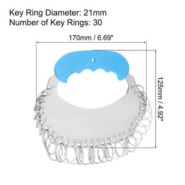 30 Rings Stainless Steel Key Organizer Keyring Holder Management ...