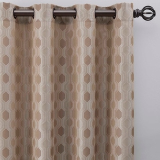 Verde Geometric Woven Room Darkening Window Panel - Bed Bath & Beyond ...