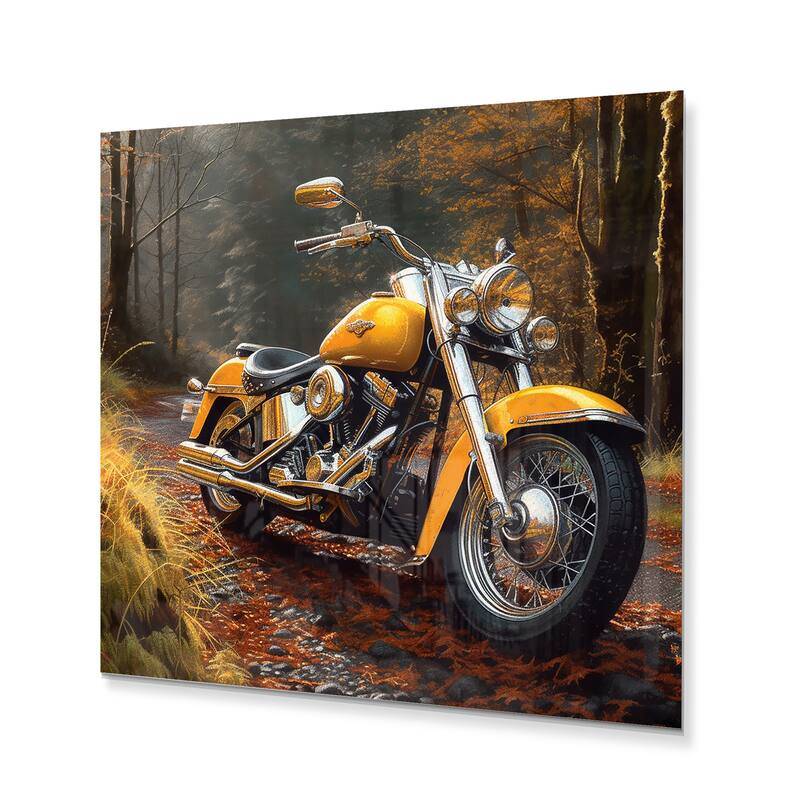 Designart "Trailblazing Motorcycle Adventure" Motorcycle Metal Wall Art ...