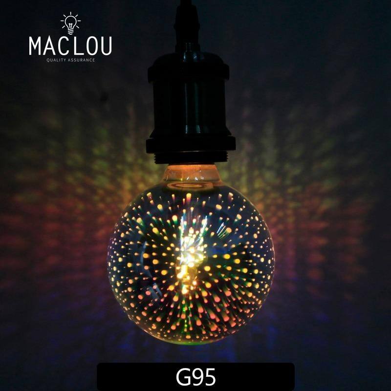 3D retro Vintage Night Light Led Bulb Lamp 220V G95 Lampara Ampoule ...
