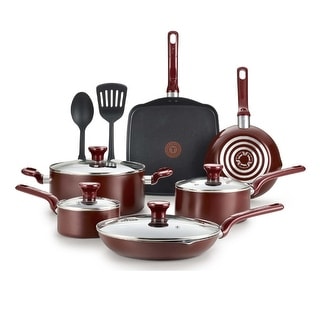 Red 14-Piece Nonstick Cookware Set - Bed Bath & Beyond - 37878954