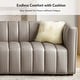 HULALA HOME Olinto Modern 83''W Genuine Leather Tufted Couch Sofa with ...