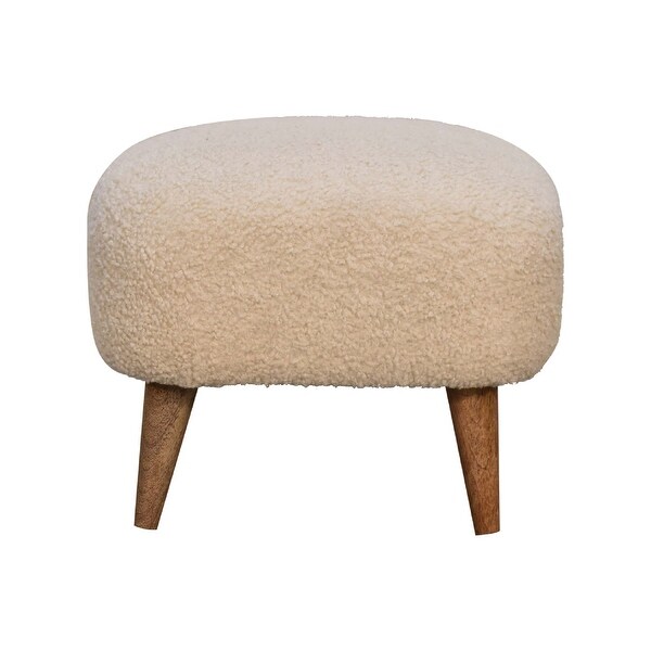 Boucle Cream Square Footstool On Sale Bed Bath Beyond 40828661