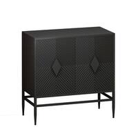 31.50" Modern 2 Door Wooden Storage Cabinet Accent Cabinet with Metal ...