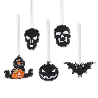 Novica Handmade Dark Halloween Wool Felt Ornaments (Set Of 5) - Bed ...