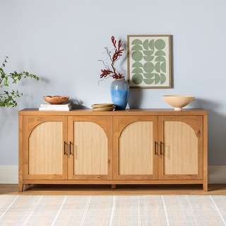 Walker Edison Modern 70-inch Reeded Sideboard with Arched Doors - Bed ...