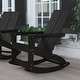 Modern 2-Slat Adirondack Poly Resin Rocking Chair for Indoor/Outdoor ...