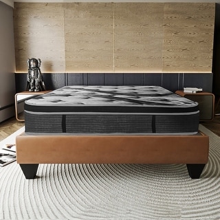 Elite Luxe 14 in. Euro Top Pocket Coil Hybrid Mattress Bed Bath Beyond 39256749