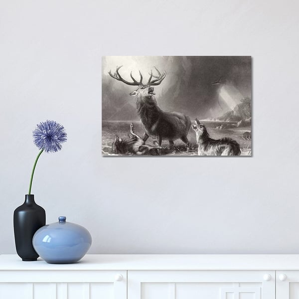 iCanvas "The Stag at Bay" by Sir Edwin Landseer Canvas Print - Bed Bath ...