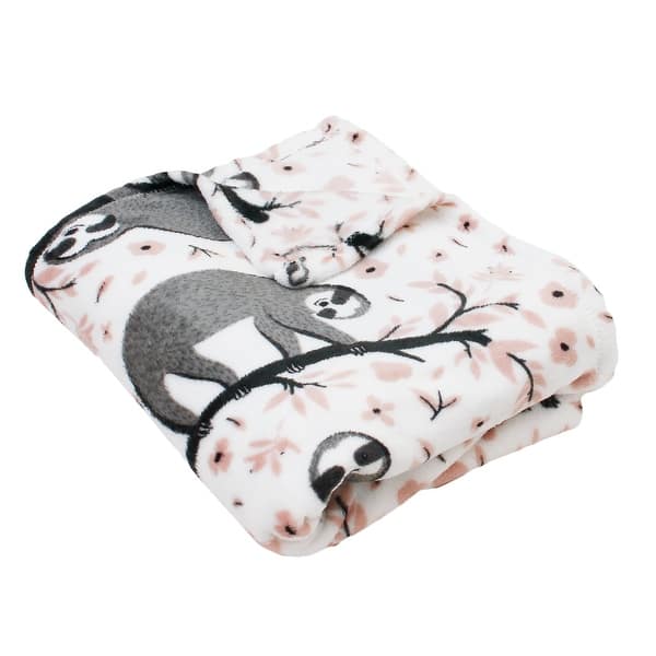 Thro 50x60" Seth Sloth Printed Fleece Decorative Throw - Overstock ...