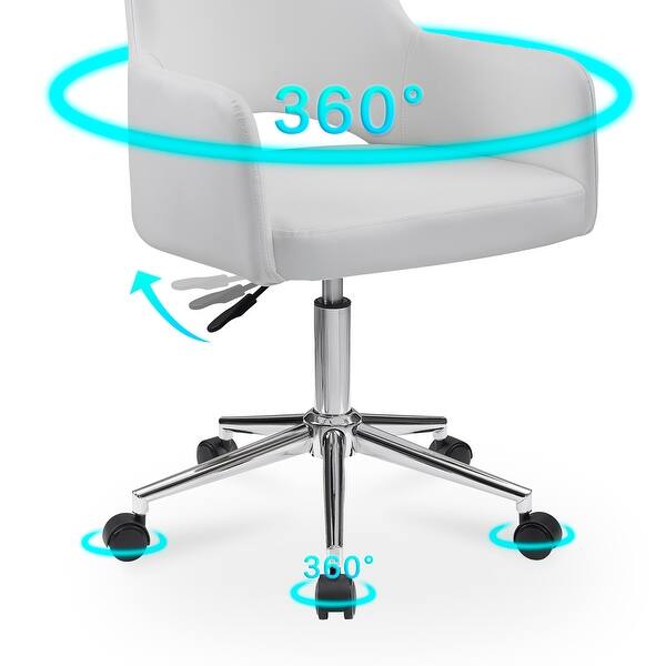 Art Leon Open-back Swivel Home Office Chair with Caster - Bed Bath ...