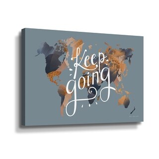 Keep Going World Map Gallery Wrapped Canvas - Bed Bath & Beyond - 35322884