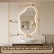 Irregular Frameless Backlit Bathroom Mirror, Asymmetrical Vanity Mirror ...
