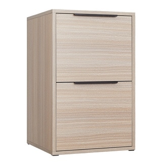 Grey Wooden Filing Cabinet with 2 Drawers - Suitable for Storing ...