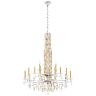 Sarella 15 Light Chandelier in White with Crystal Spectra Crystal - One ...