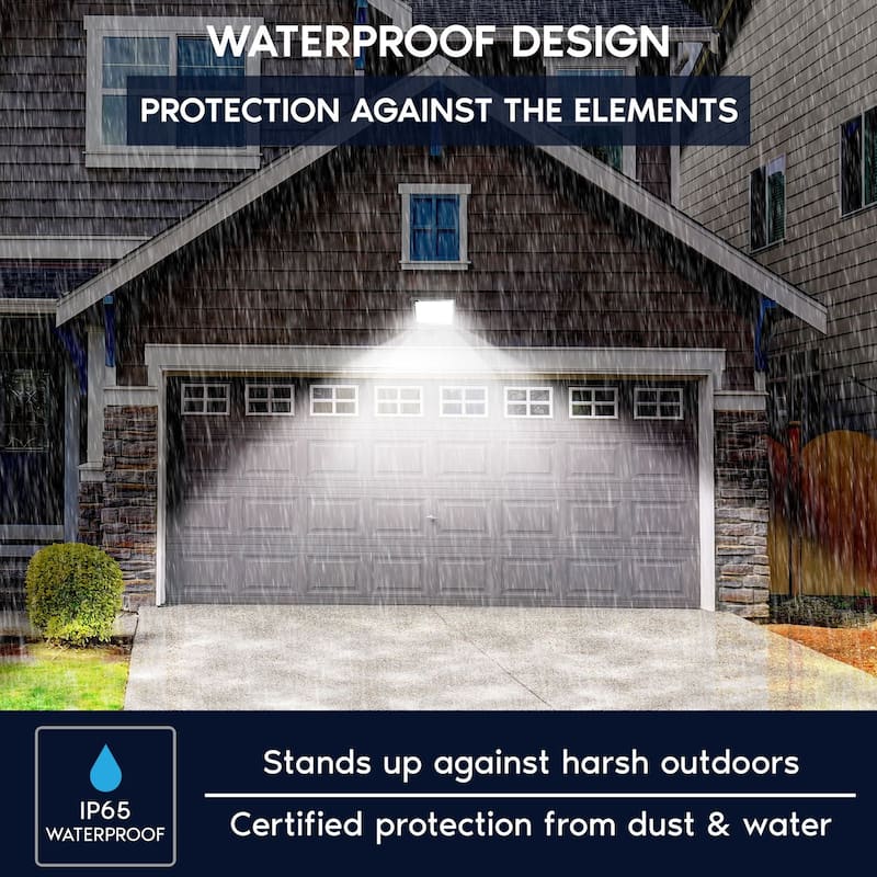 Luxrite Slim LED Wall Pack Light with Dusk to Dawn, 45W-75W Tunable ...