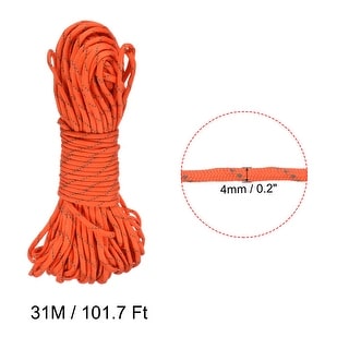 Tent Rope 19.7 Feet 4mm Reflective Guyline Cord Nylon Guy Ropes, 2Pcs ...