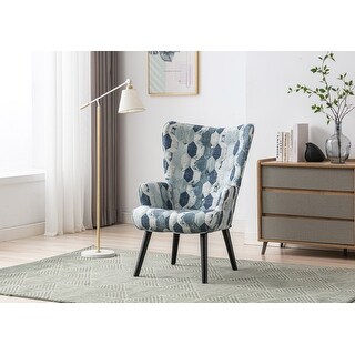 Recessed Arms Accent Chair Printed Patterns Arm Chairs Living Room ...