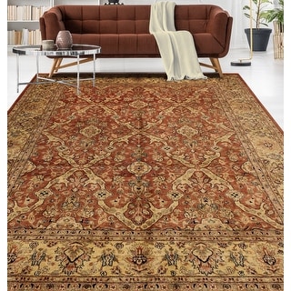 Noori Rug Turkish-Knotted Ankara Alhhard Rust/Gold Rug - 7'10" x 9'11 ...