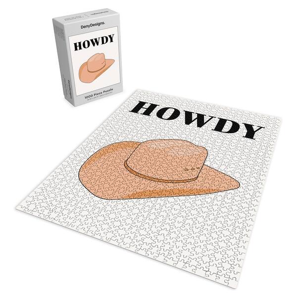 Daily Regina Designs Howdy Cowboy Hat Neutral Beige Puzzle - Bed Bath ...