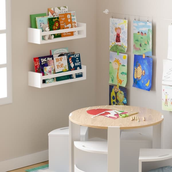 Wallniture Elba Wall Mounted Kids Shelves Nursery Storage Toy Organizer ...