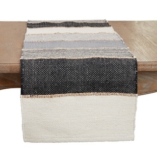 Jute Accent Stripe Table Runner - 16"x72" - Bed Bath & Beyond - 39963893