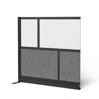 Modular Wall Room Divider System - Black Frame - 53" x 48" Add-On Wall ...