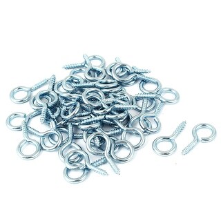 Jewelry Garden Vine Wire 3mm Thread Dia Eyelet Screw Eye Hook 50pcs ...